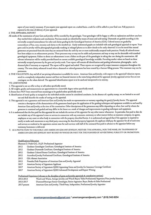 Oregon Sunstone Appraisers, Biography, Contacts, Certificates